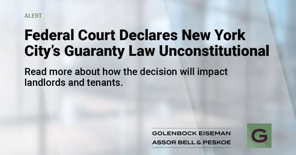 Home - Golenbock Eiseman Assor Bell & Peskoe LLP